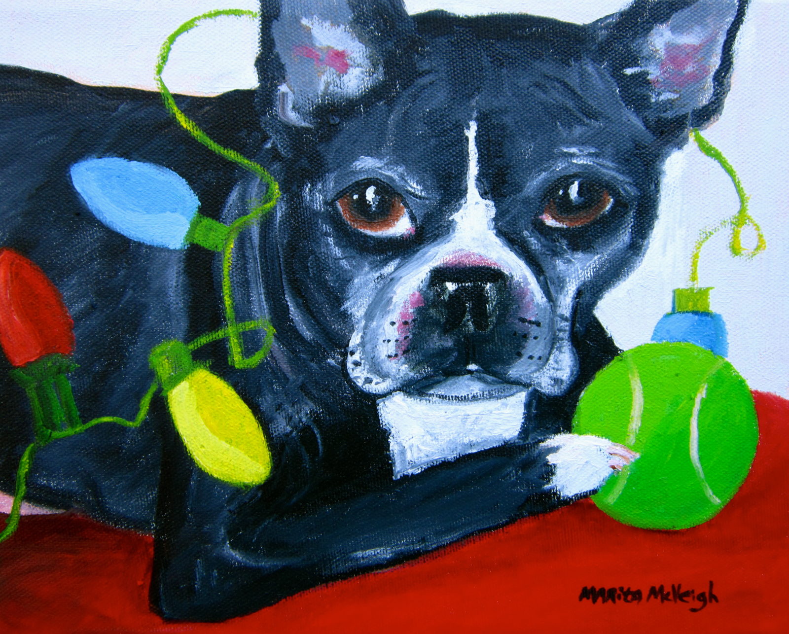 Theo - oil on canvas, in Christmas/Winter themes